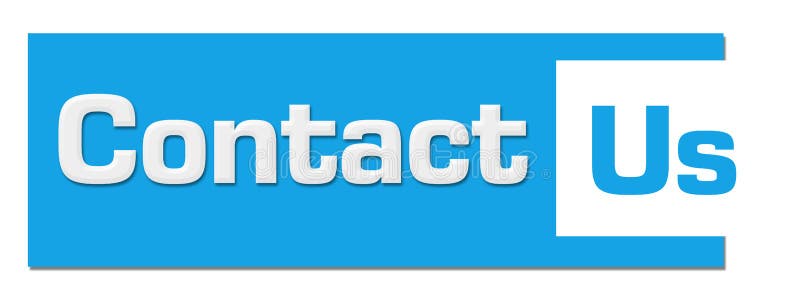 Contact Us Banner Blue stock illustration. Illustration of message ...