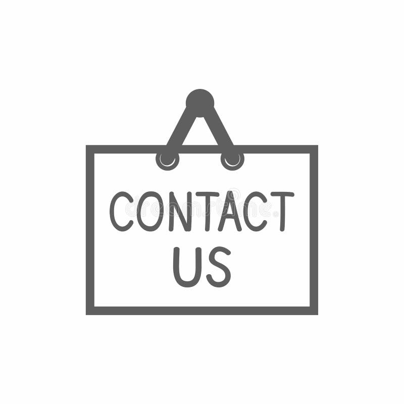 Contact us board icon stock illustration. Illustration of contact ...