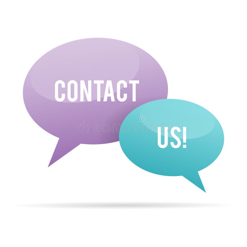 Contact Us Bubble Speech stock vector. Illustration of speech - 37130300