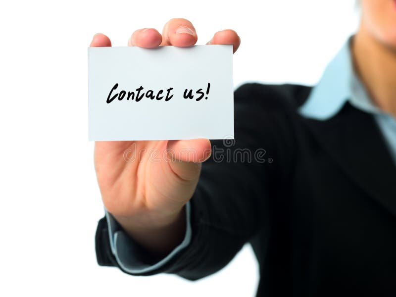 Contact us business card stock image. Image of corporate - 19761907