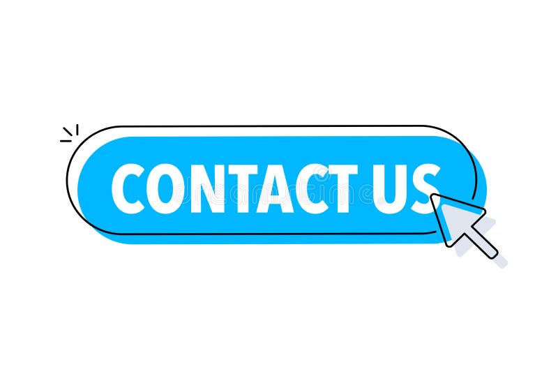 Contact Us Button With Cursor Pointer Click Vector Web Button Stock Vector Illustration Of 2338