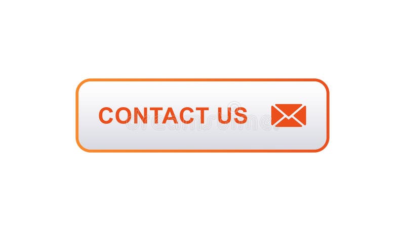 Contact Us Button with Envelope Icon in Orange Gradient Design Stock Illustration - Illustration ...