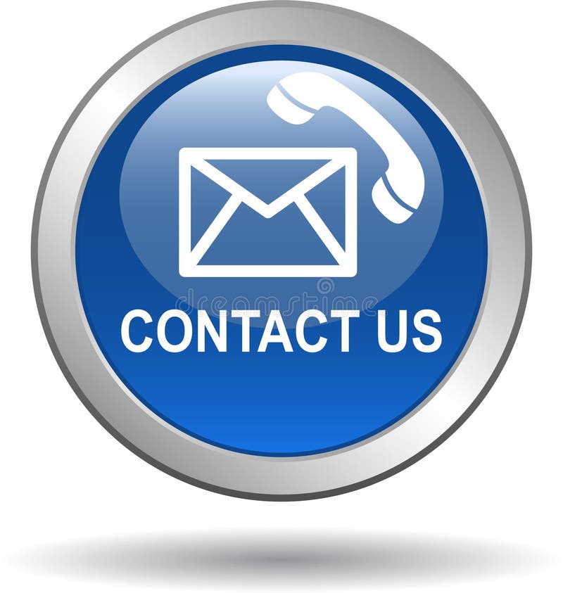 Contact Us Button Mail Call Icons Gray Silver Stock Vector ...