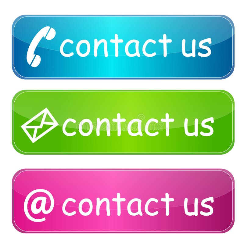 Contact us buttons stock vector. Illustration of isolated - 24573046