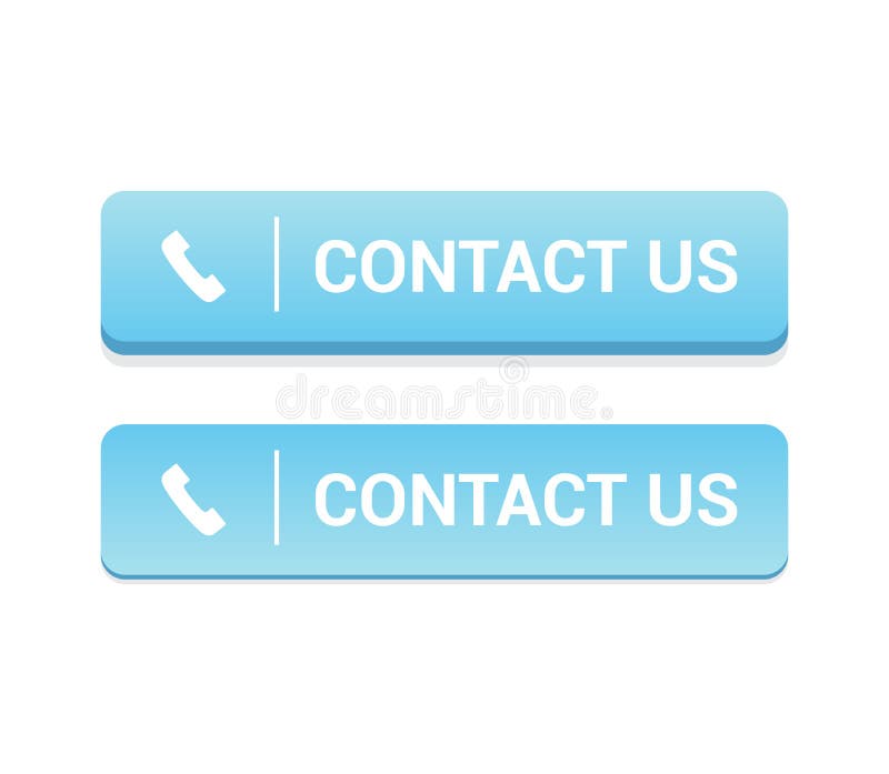 Contact Us Buttons stock vector. Illustration of phone - 199092705