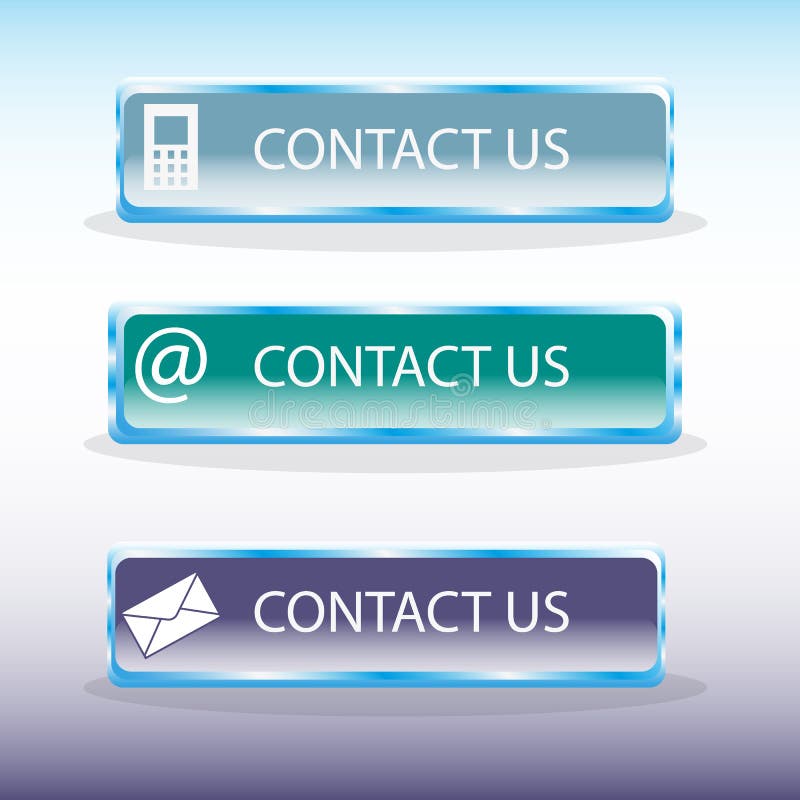 Contact us buttons stock vector. Illustration of hotline - 75478208