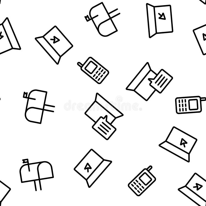 Contact Us, Call Center Vector Seamless Pattern Stock Vector ...