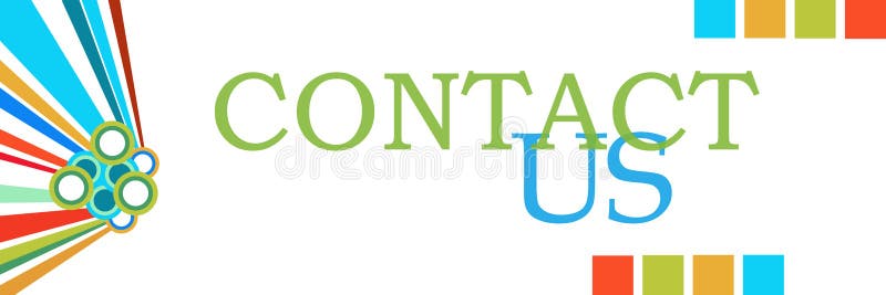 Contact Us Colorful Squares Bar Stock Illustration - Illustration of ...