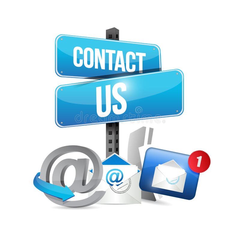 Red Contact Us Icons Graphic Concept Stock Illustration - Illustration ...