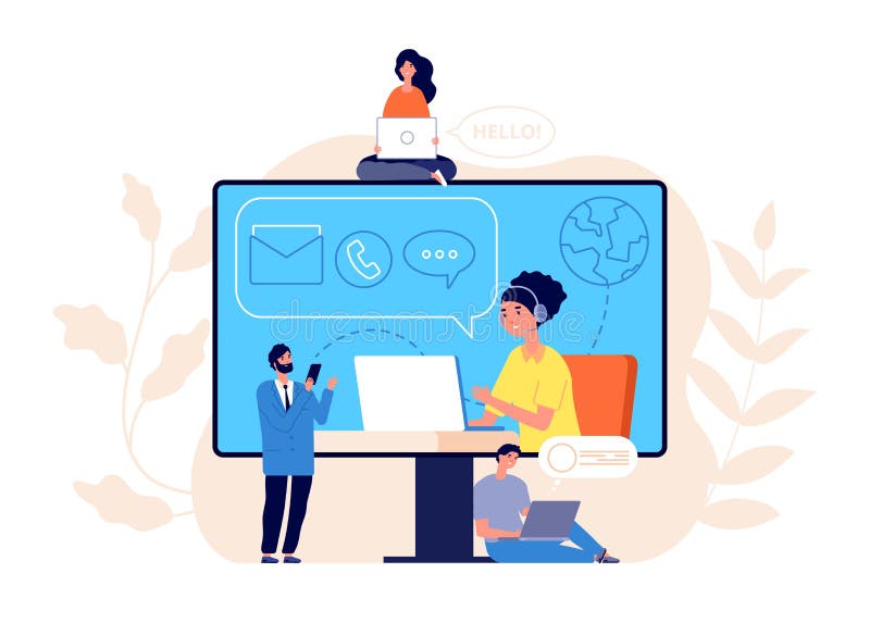 Support Service Operator. the Concept of Online Customer Support Stock ...