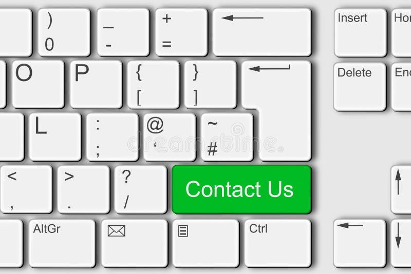Contact Us Concept PC Computer Keyboard 3d Illustration Stock ...