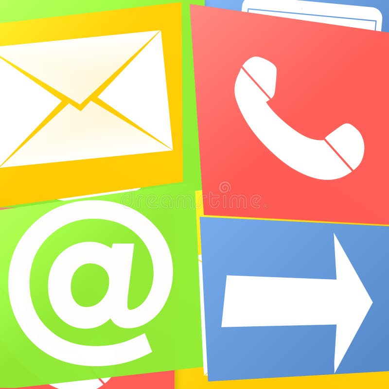 Contact Us stock illustration. Illustration of icon, communication ...