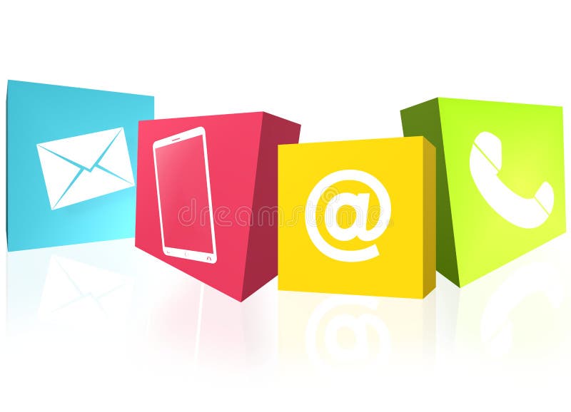 Contact Us stock illustration. Illustration of info, notepaper - 41853939