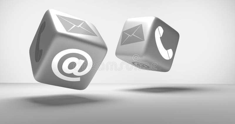 Contact us cubes dices 3d stock illustration. Illustration of service ...