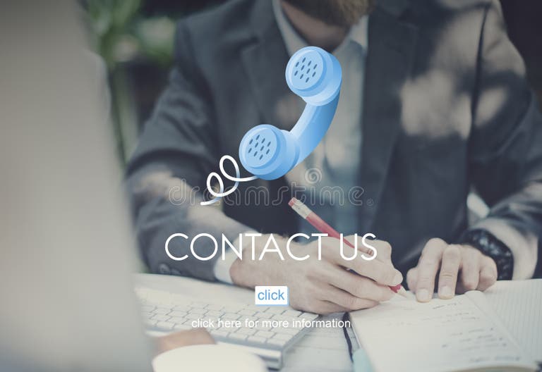 Contact Us Customer Care Assistance Help Service Concept Stock Photo ...