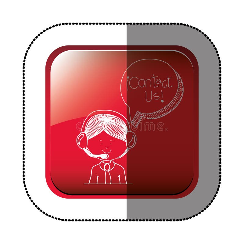 Contact Us Customer Service Stock Vector - Illustration of icon ...