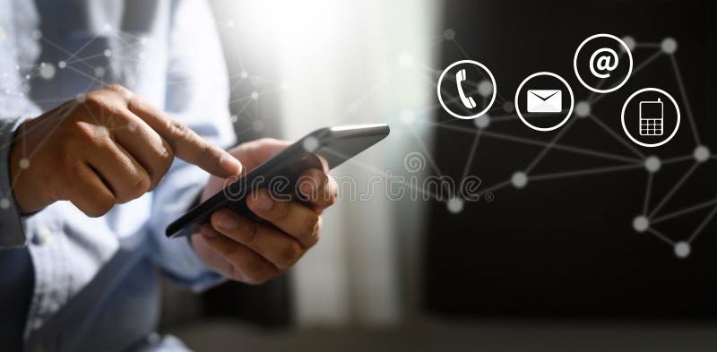 CONTACT US Customer Support Hotline People CONNECT Stock Photo - Image ...