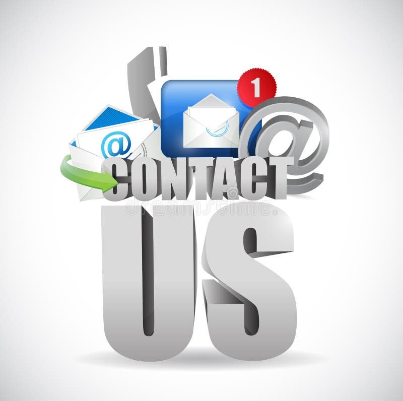 Contact us stock vector. Illustration of earpiece, message - 19292836