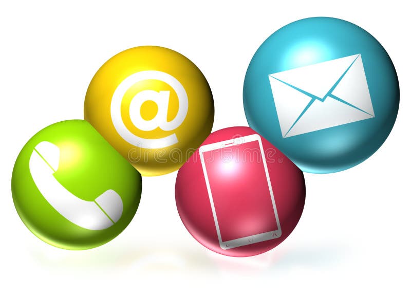 Contact Us Design stock illustration. Illustration of contact - 42366517