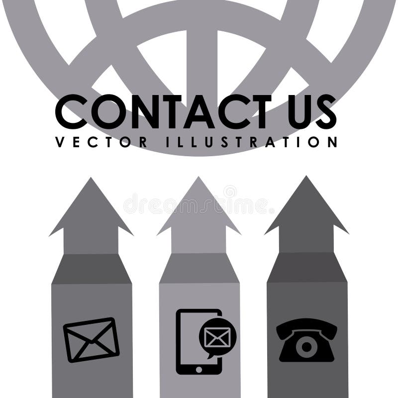 Contact us design stock vector. Illustration of mail - 47141462