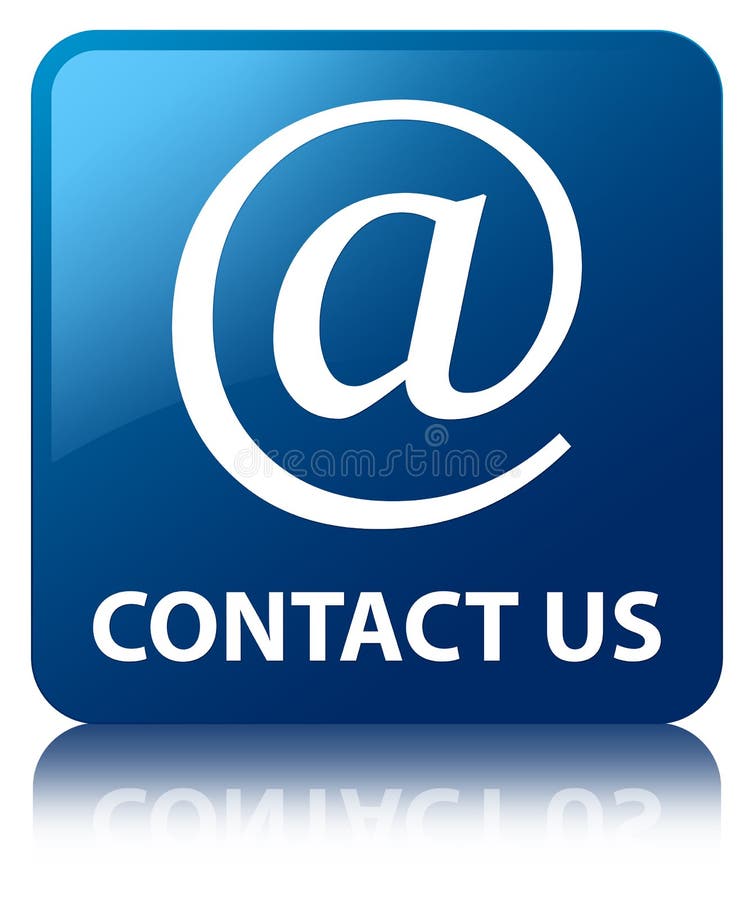 Contact Us (email Address Icon) Blue Square Button Stock Illustration ...