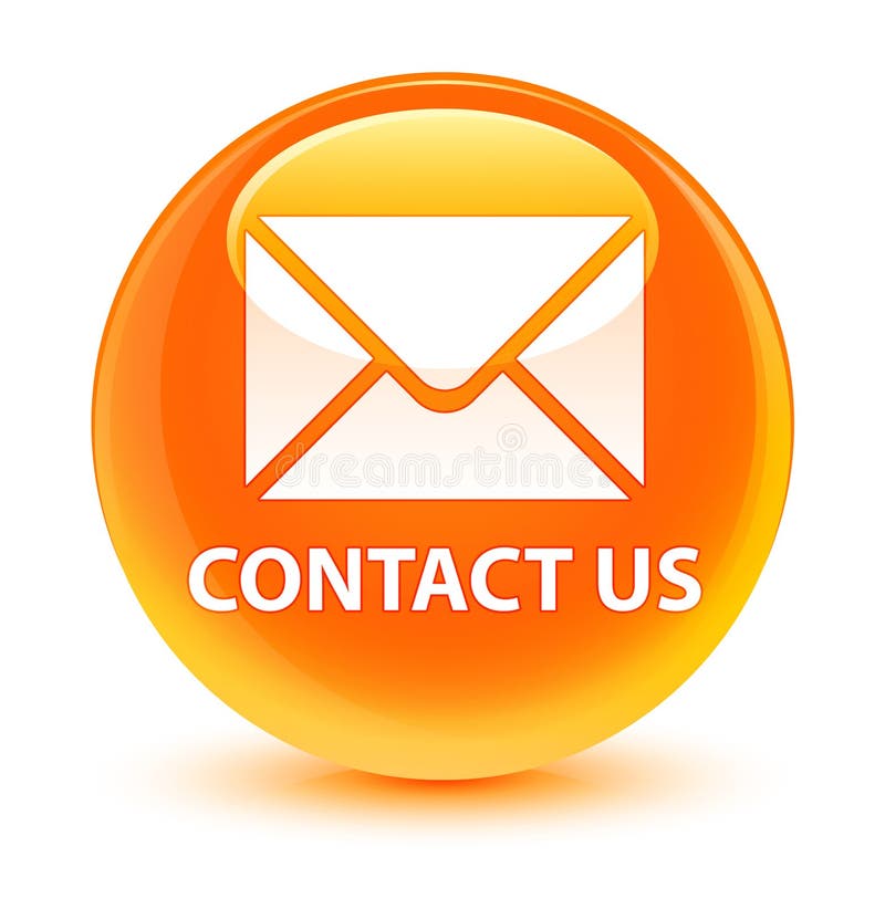 Contact Us (email Icon) Glassy Orange Round Button Stock Illustration ...
