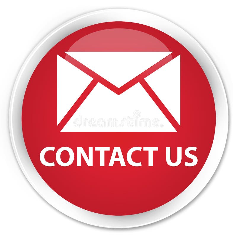 Contact Us (email Icon) Premium Red Round Button Stock Illustration ...