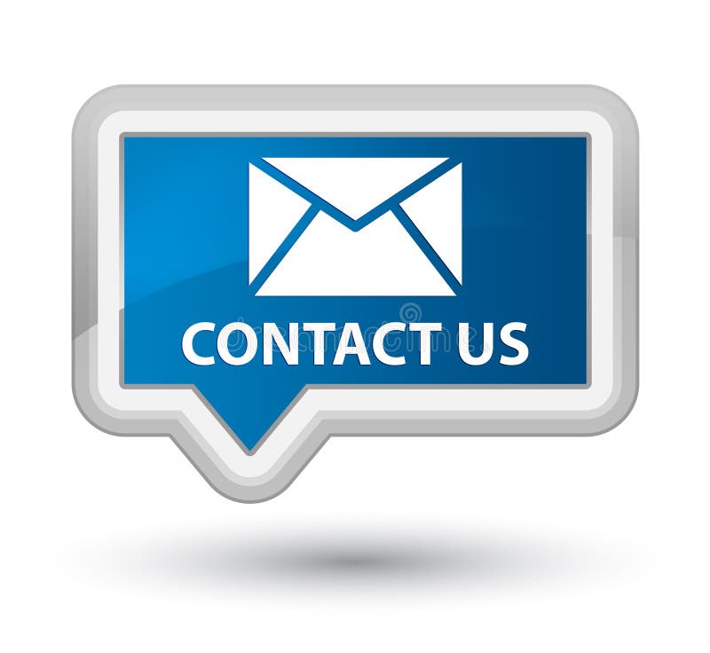 Contact Us (email Icon) Prime Blue Banner Button Stock Illustration ...