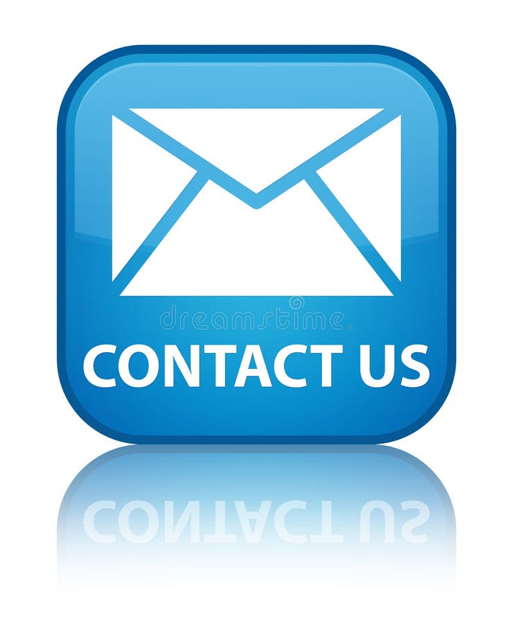 Contact Us (email Icon) Special Cyan Blue Square Button Stock ...