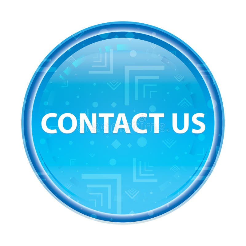 Contact Us Floral Blue Round Button Stock Illustration - Illustration ...