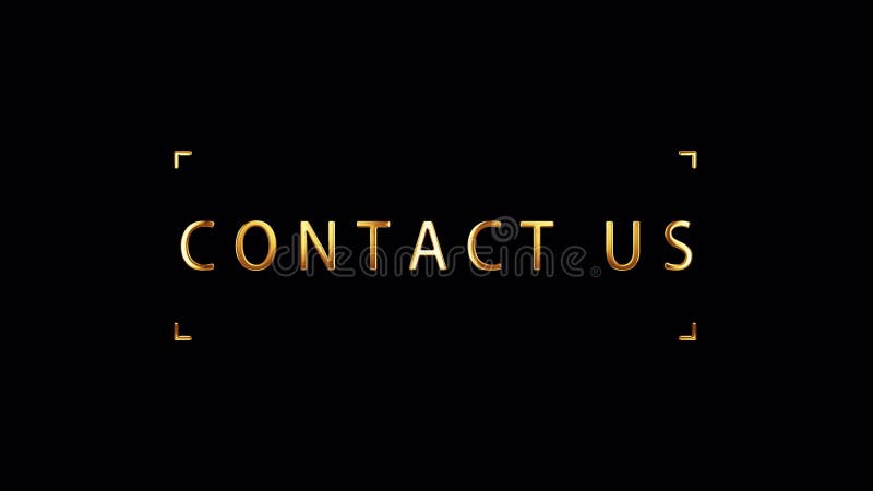 Contact Us Golden Shine Light Motion Text Effect Animation Stock Video ...