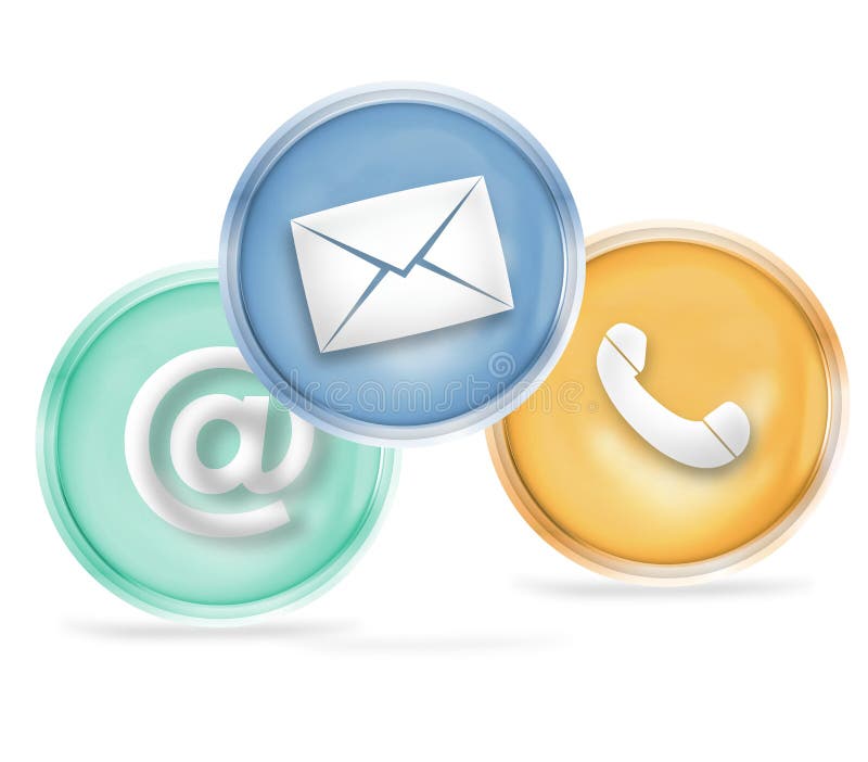 Contact Us stock illustration. Illustration of email - 46967281