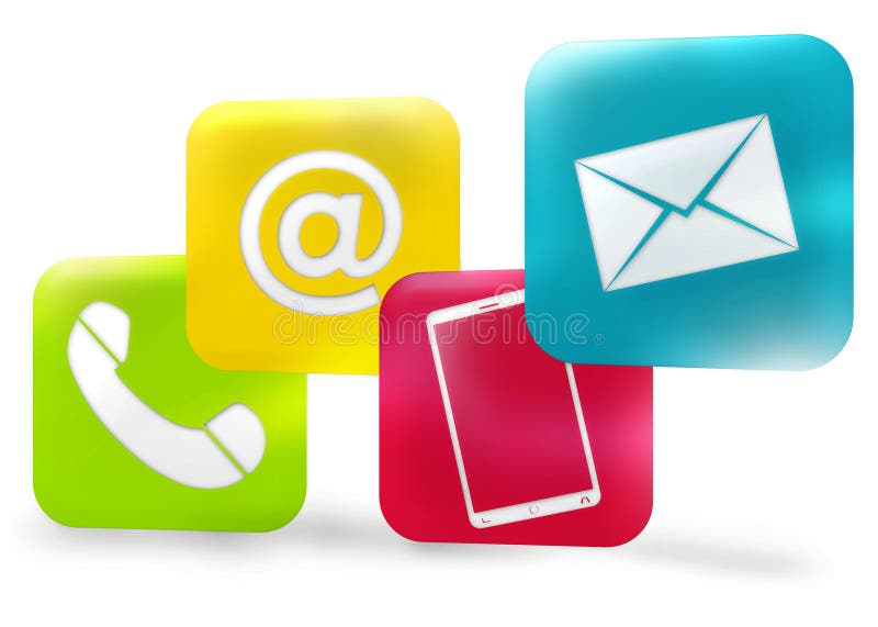 Contact us stock illustration. Illustration of letter - 65435973