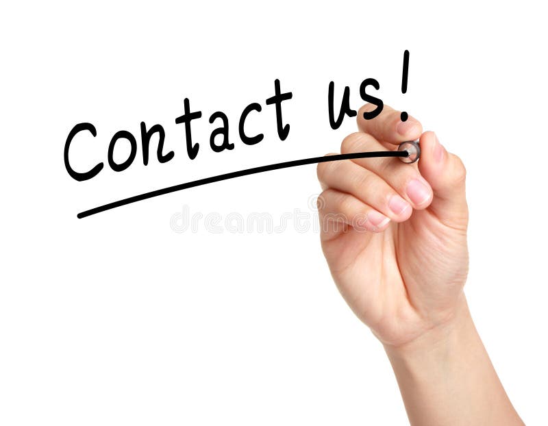 Hands Holding Contact Us stock photo. Image of background - 38015088