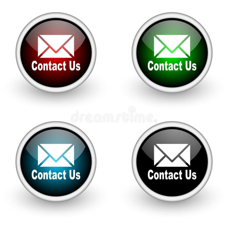 Contact us buttons stock vector. Illustration of isolated - 24573046