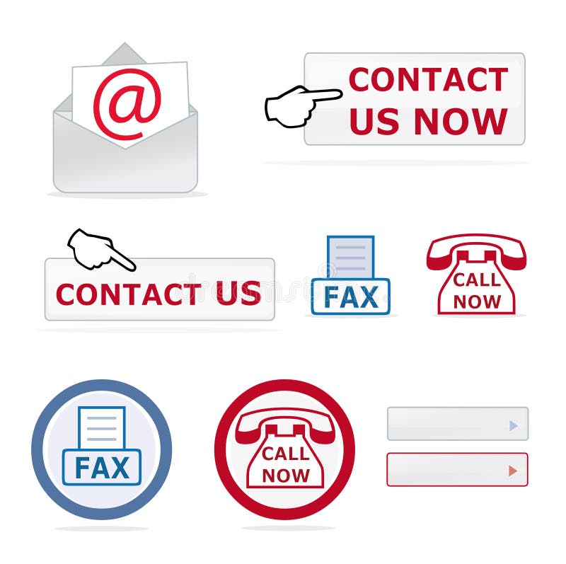 Contact us website buttons stock illustration. Illustration of buttons ...
