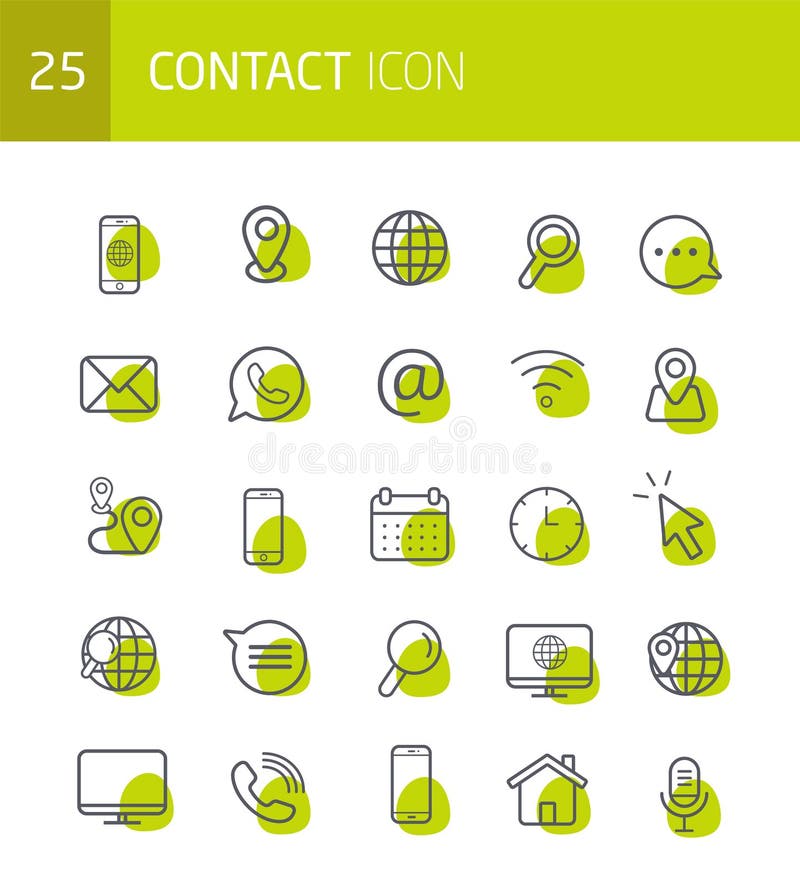 Contact Name Icons Set Stock Illustrations – 2,209 Contact Name Icons ...
