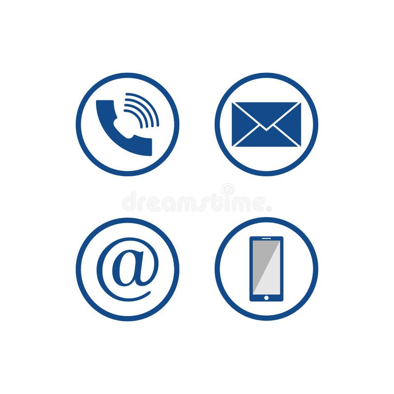 Contact Us Icons. Web Icon Set, Contact Support Sign Stock Vector ...