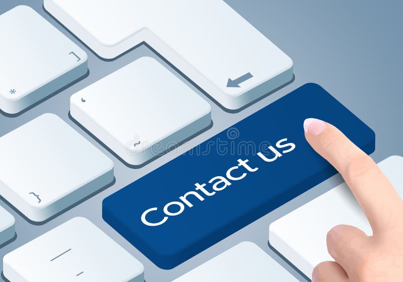 Contact Us Key - Keyboard with 3D Concept Illustration Stock ...