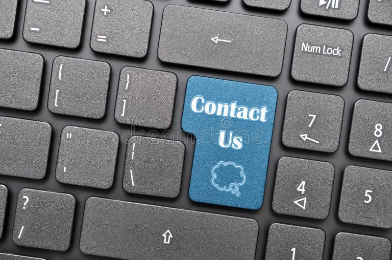 Contact us keyboard stock vector. Illustration of computer - 18580625