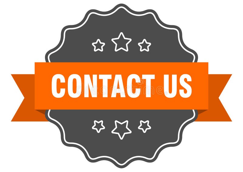 Contact us label stock vector. Illustration of label - 160027826