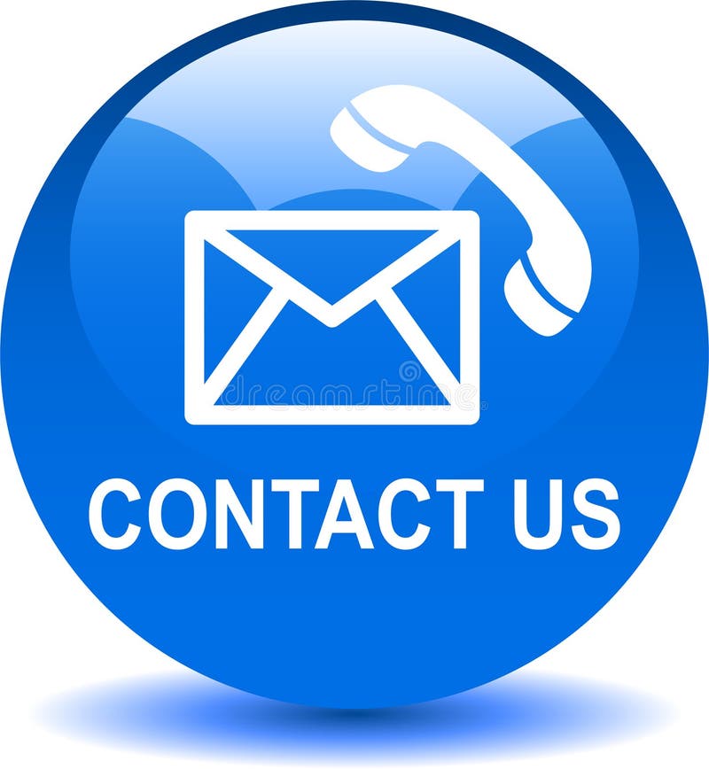 Contact Us Mail Call Icons Blue Stock Vector - Illustration of care ...