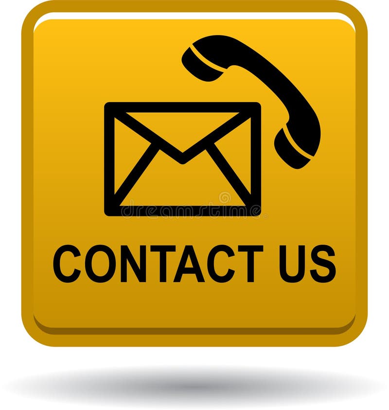 Contact Us Mail Call Icons Orange Stock Vector - Illustration of care ...