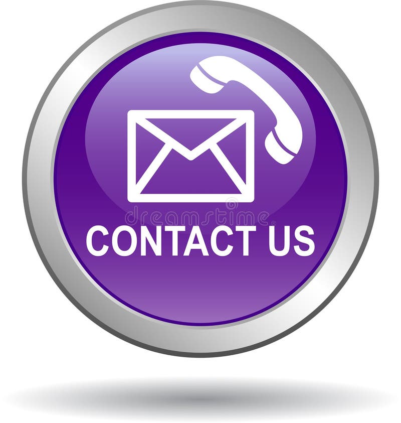 Contact Us Mail Call Icons Violet Stock Vector - Illustration of ...