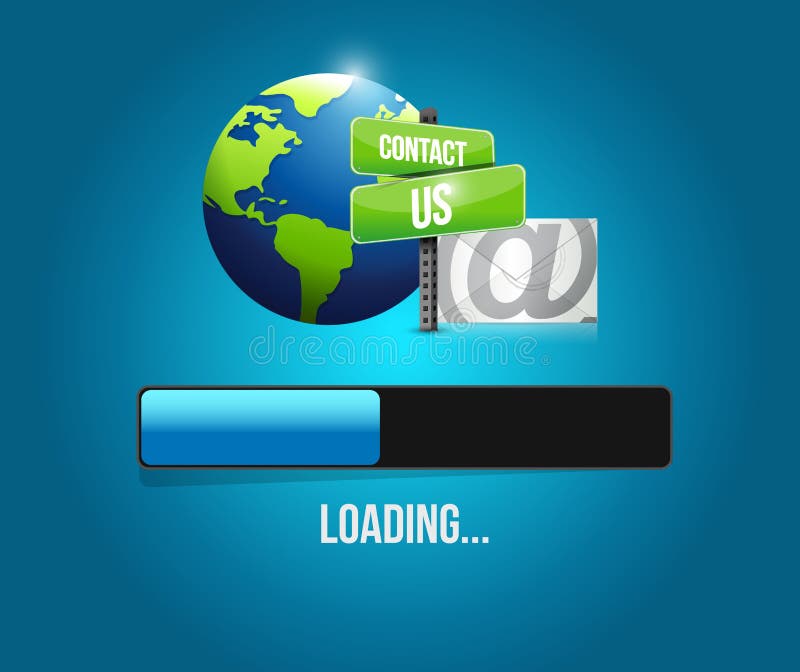 Contact Us Mail Loading Bar Sign Illustration Stock Illustration ...