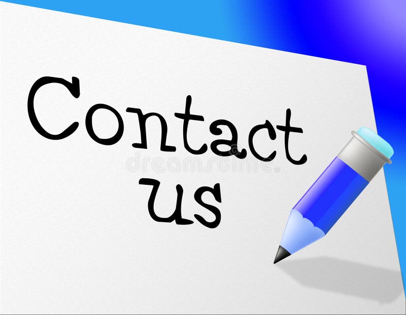 Contact Us Means Send Message and Communicate Stock Illustration ...