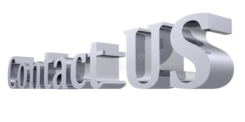 Contact us metal text stock illustration. Illustration of holding ...