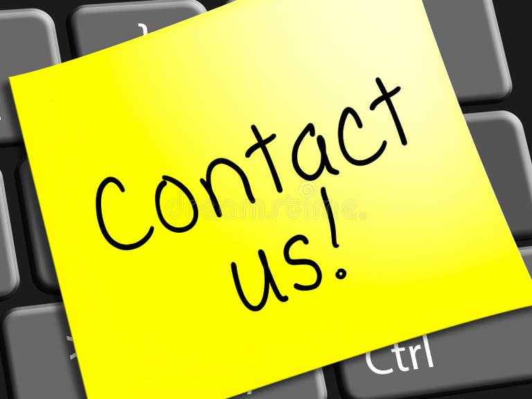 Contact Us Represents Customer Service 3d Illustration Stock ...