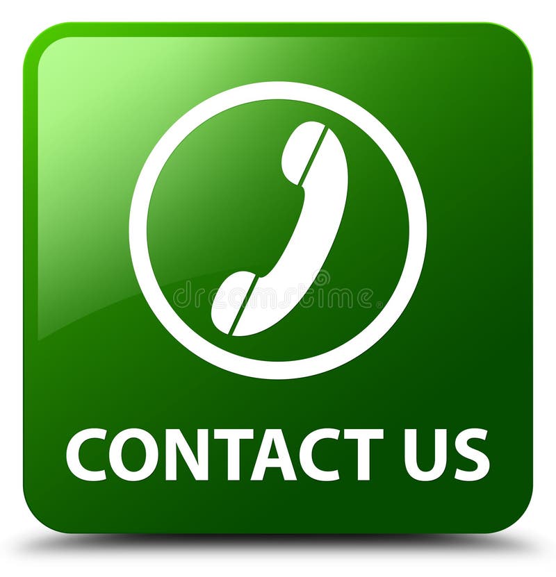 Contact Us (phone Icon) Green Square Button Stock Illustration ...