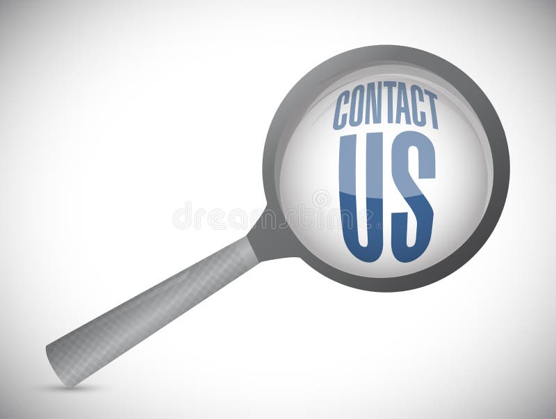 Contact Us Search Sign Concept Stock Illustration - Illustration of ...